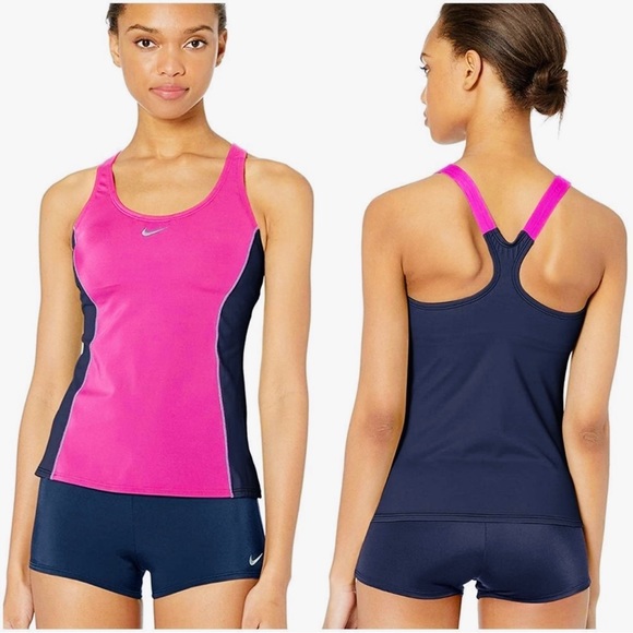 Nike | Swim | Nwt Nike Color Surge Power Back Tankini Swimsuit Set ...